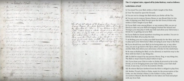 Scotland - The Home of Golf : could 7th March 1744 be the date?